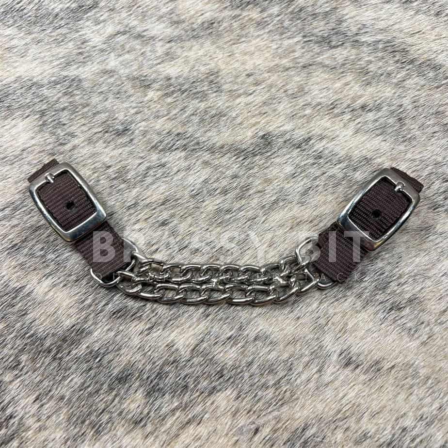 Brassy Bit Tack - Nylon Curb Chain