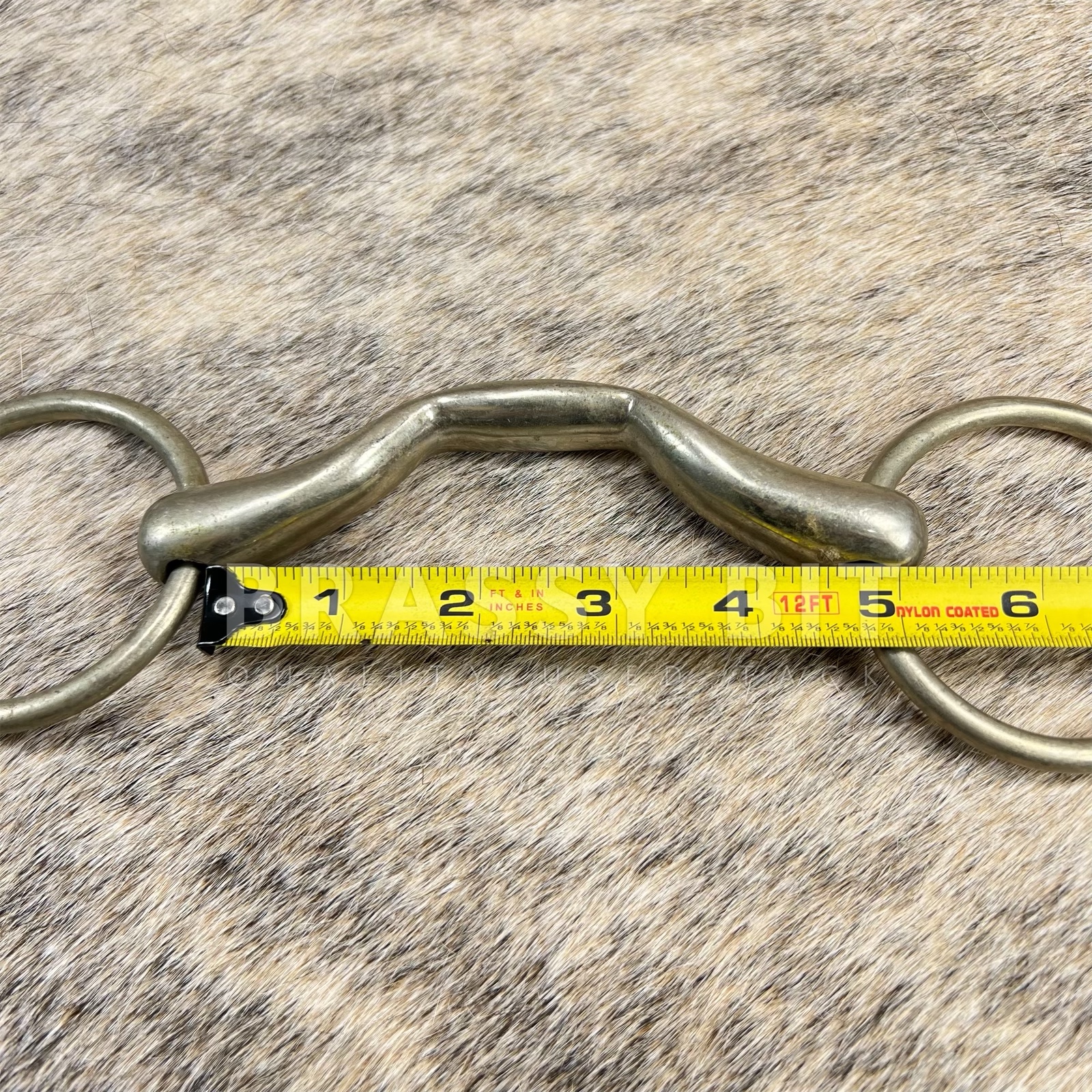 4.5″ Custom Conrad Style Ported English Snaffle – Brassy Bit Tack