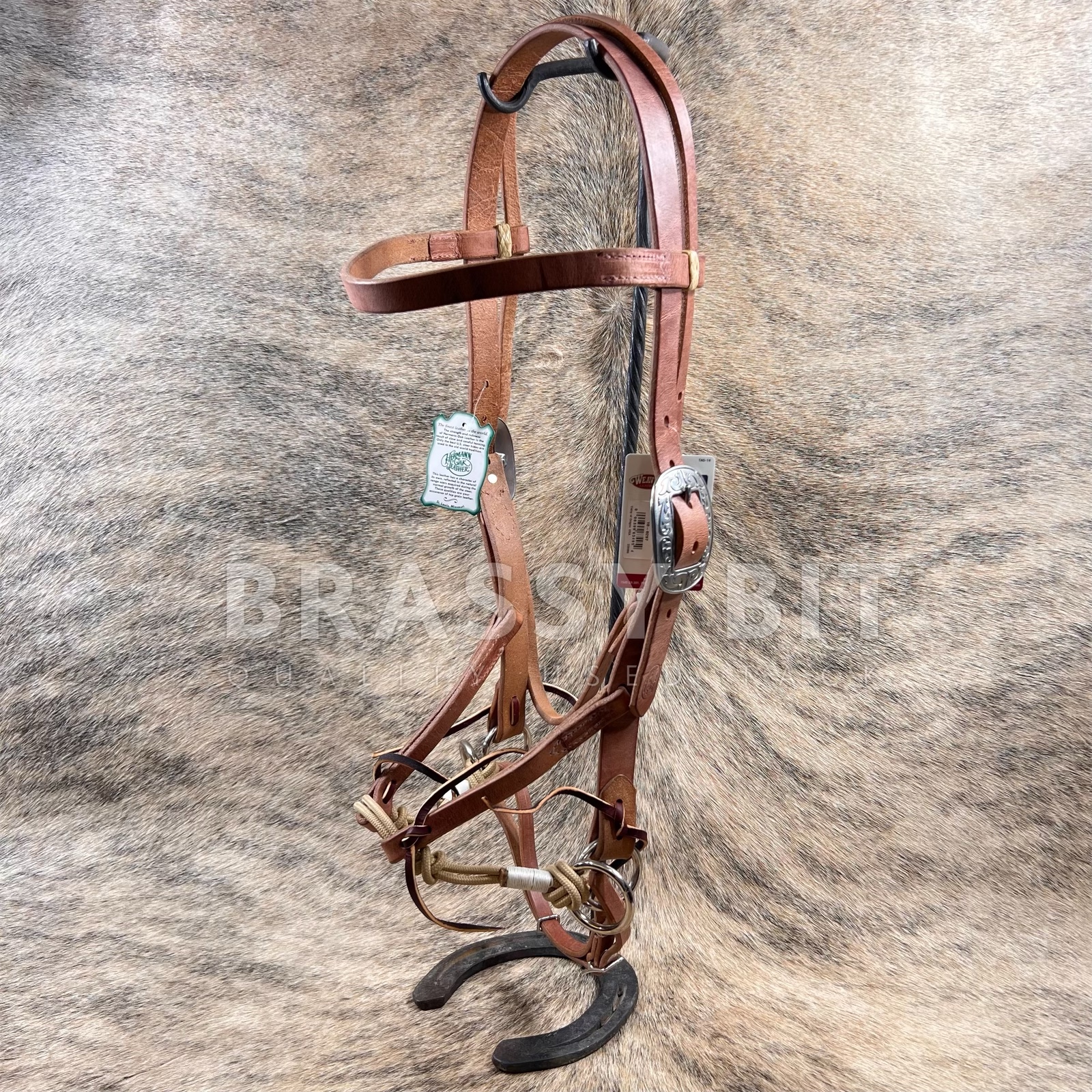 Weaver Draft Horse Leather Justin Dunn Bitless Bridle – Brassy Bit Tack