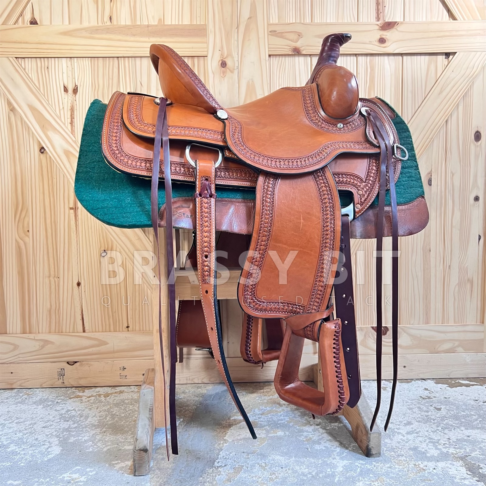 16” Rocking R All Around Ranch Saddle – Brassy Bit Tack