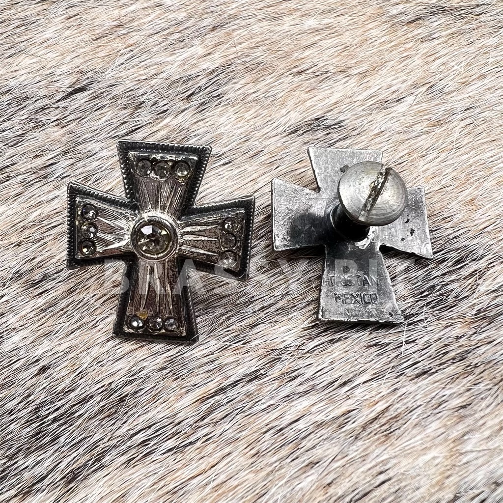 Vintage Tristan Silver Cross Conchos Set – Brassy Bit Tack
