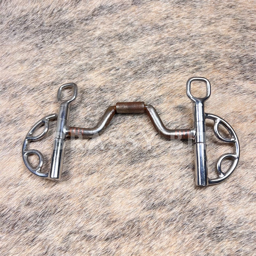 5.25″ Custom Made Sweet Iron Correction Kimberwick English Bit – Brassy ...