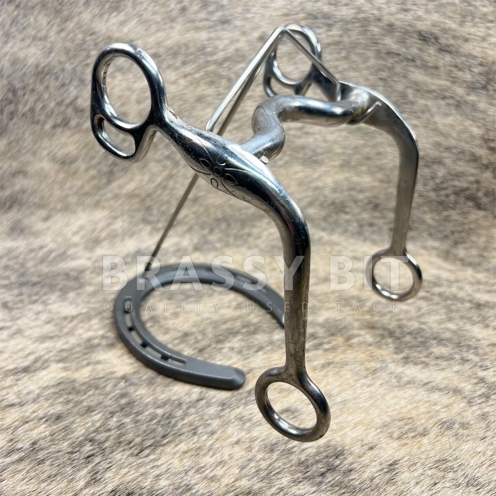 4 7/8″ MetaLab Low Port Engraved Curb Bit – Brassy Bit Tack