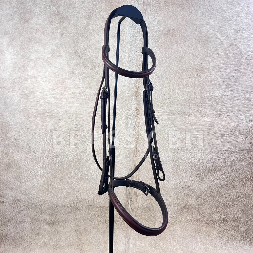 Cob UK Made English Snaffle Bridle – Brassy Bit Tack