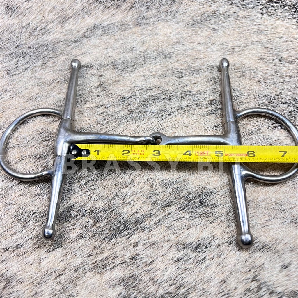 5″ Weighted Cheek Snaffle w/ Thin Mouth – Brassy Bit Tack