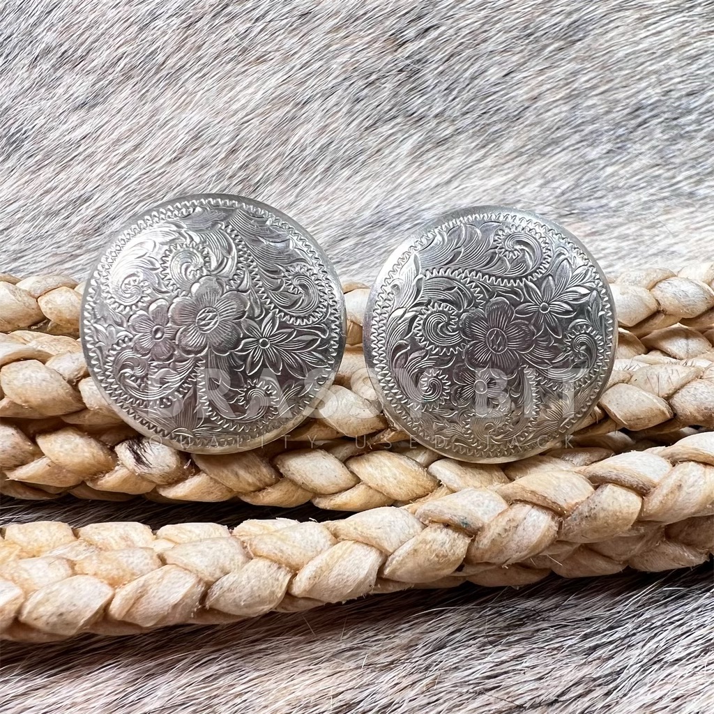 1 1/4″ Vintage Silver Conchos – Brassy Bit Tack