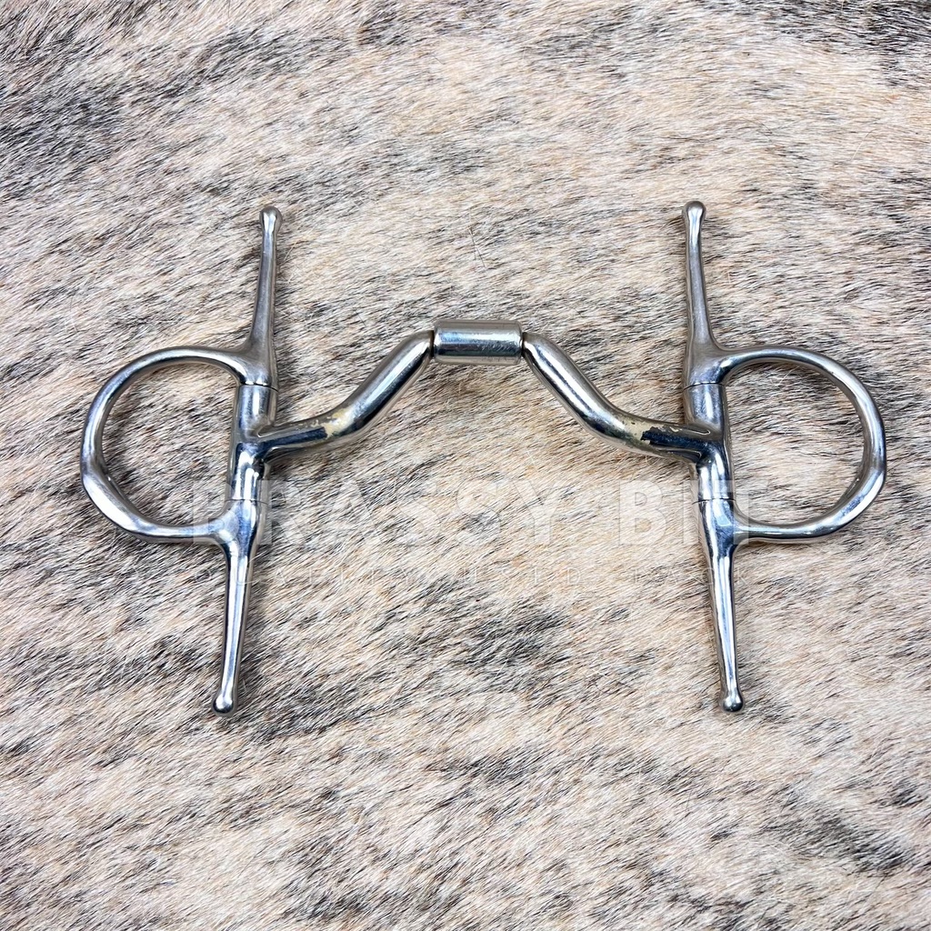 5″ Myler Ported Wide Barrel Full Cheek w/ Hooks – Brassy Bit Tack