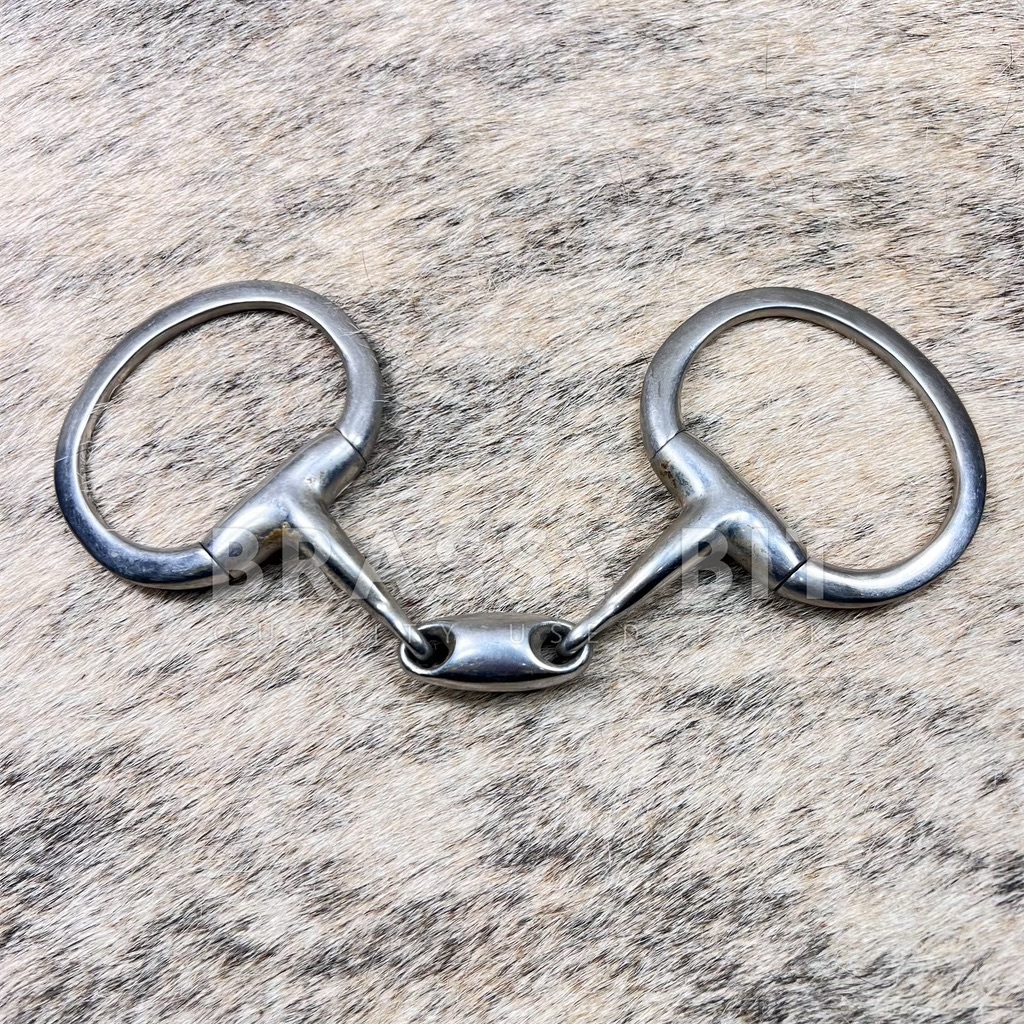 4.75″ Korsteel Eggbutt Snaffle w/ Lozenge – Brassy Bit Tack