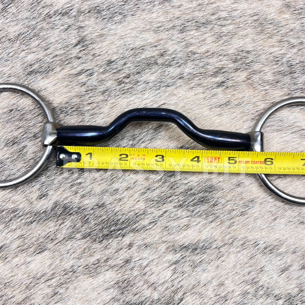 5.25″ Bombers Style Ported Mullen Loose Ring Snaffle – Brassy Bit Tack