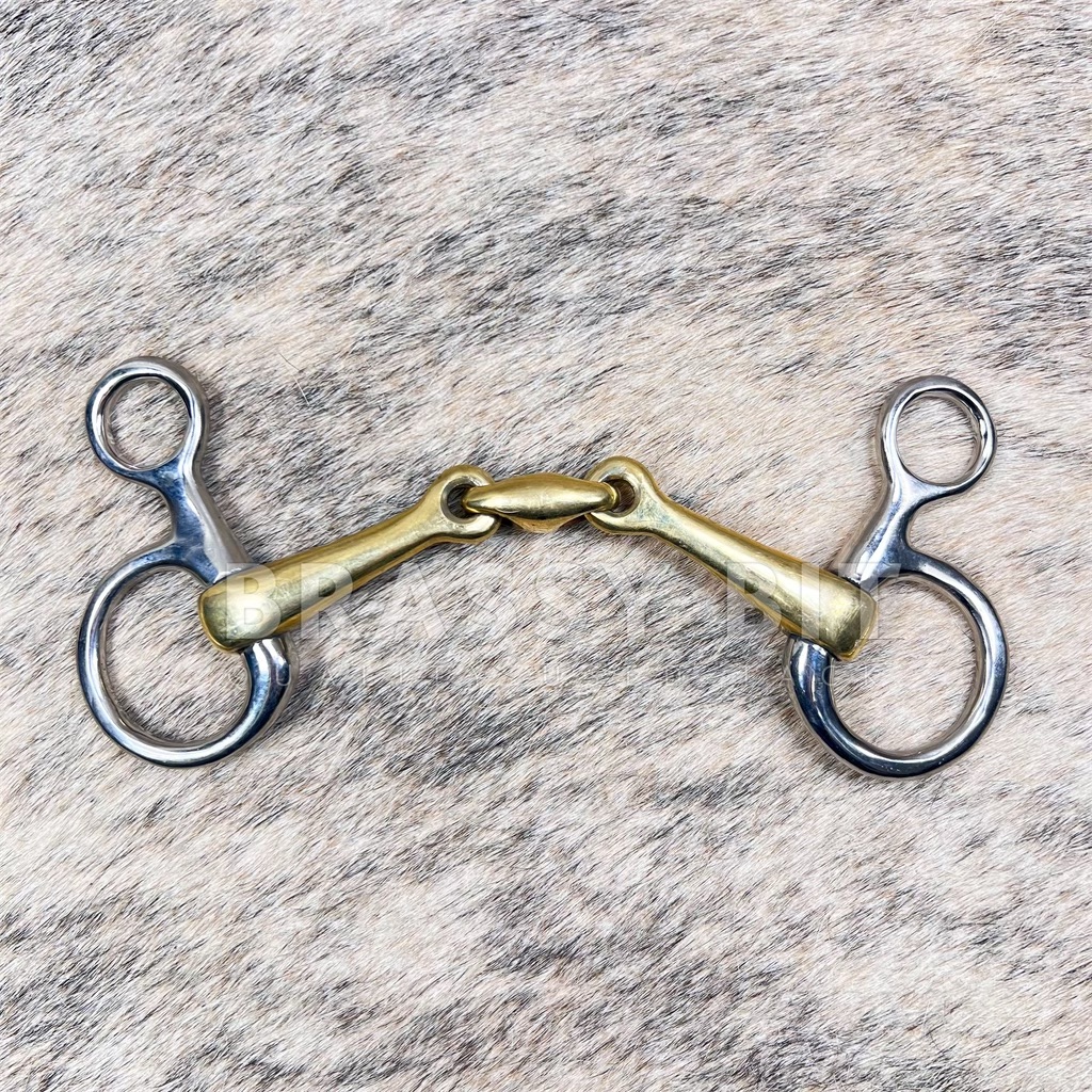 5.5″ Baucher Snaffle w/ Lozenge – Brassy Bit Tack