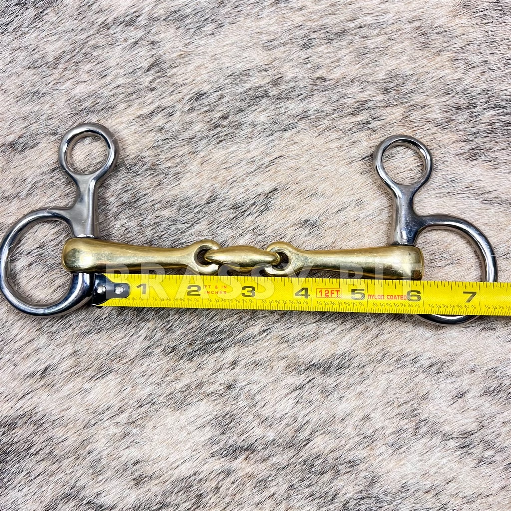 5.5″ Baucher Snaffle w/ Lozenge – Brassy Bit Tack