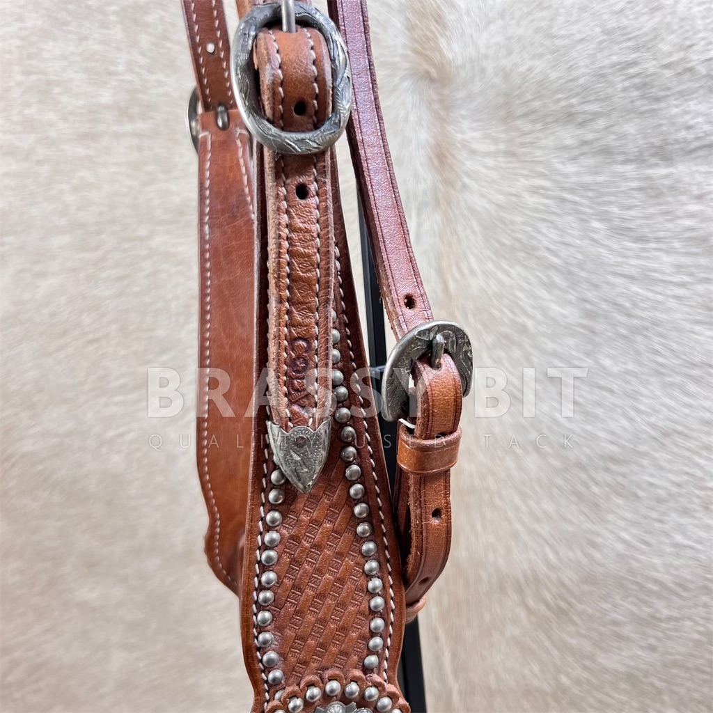 Cody Leather Dotted Futurity Knot Headstall – Brassy Bit Tack