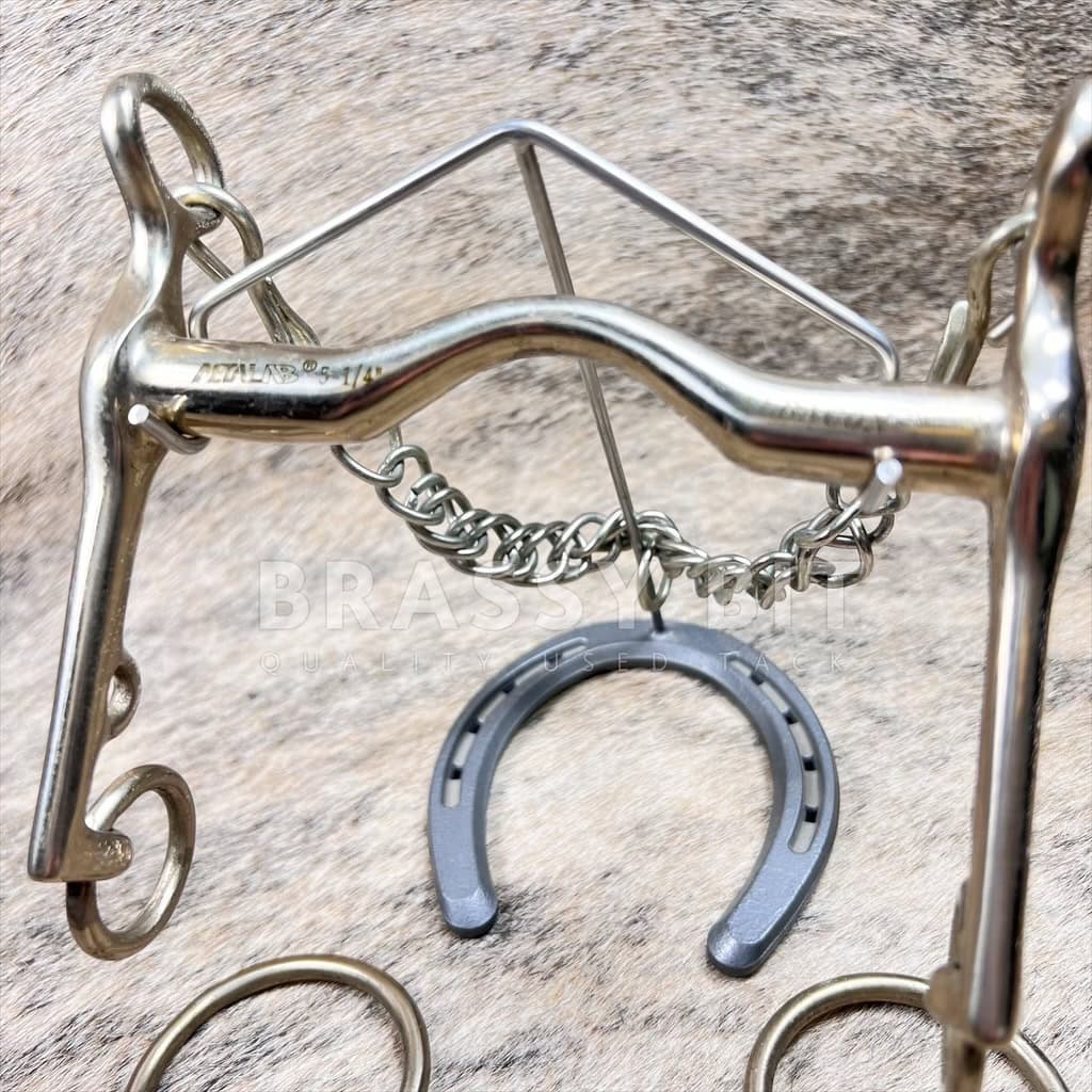 5.25″ MetaLab AlBaCon Ported Weymouth & Bradoon Snaffle – Brassy Bit Tack