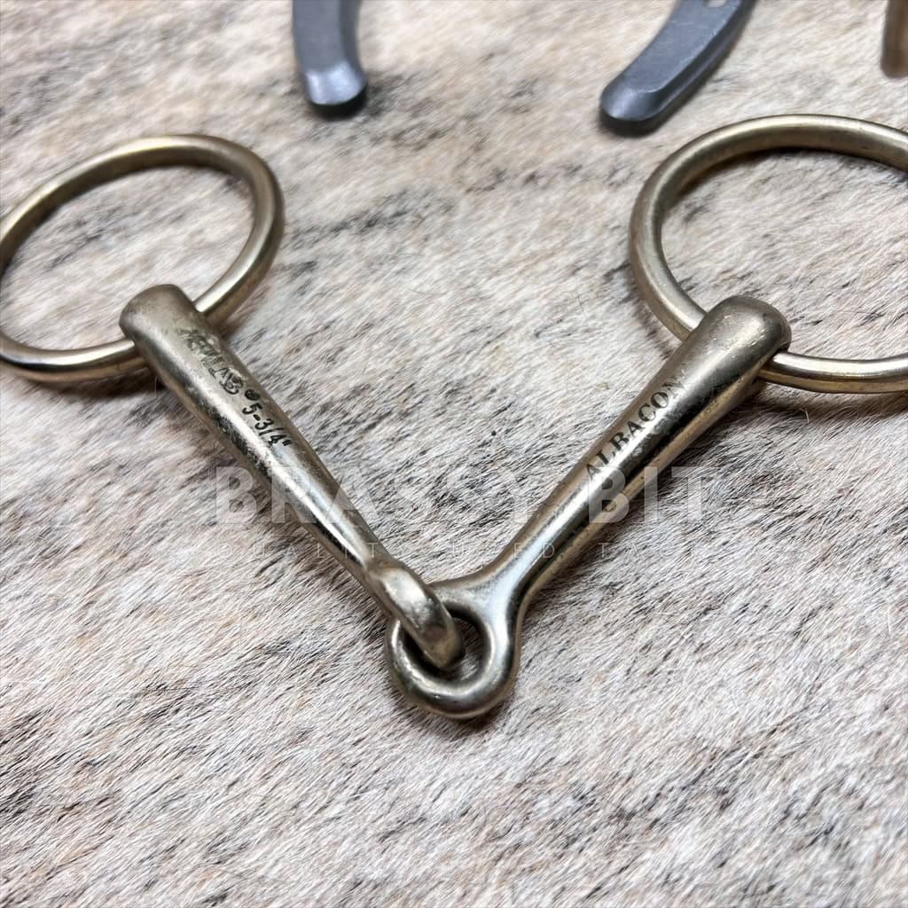 5.25″ MetaLab AlBaCon Ported Weymouth & Bradoon Snaffle – Brassy Bit Tack