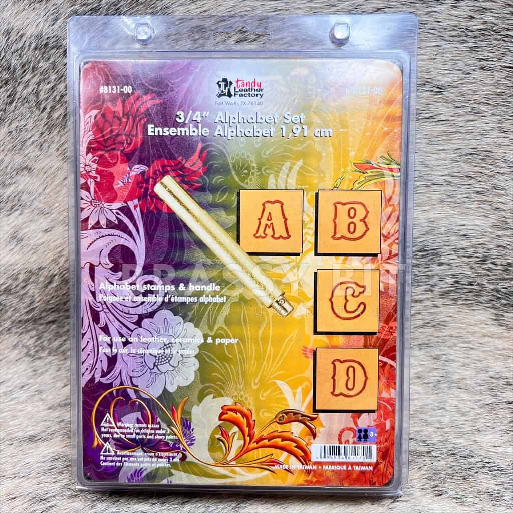Tandy Craftool 3/4″ Alphabet Leather Stamp Set – Brassy Bit Tack
